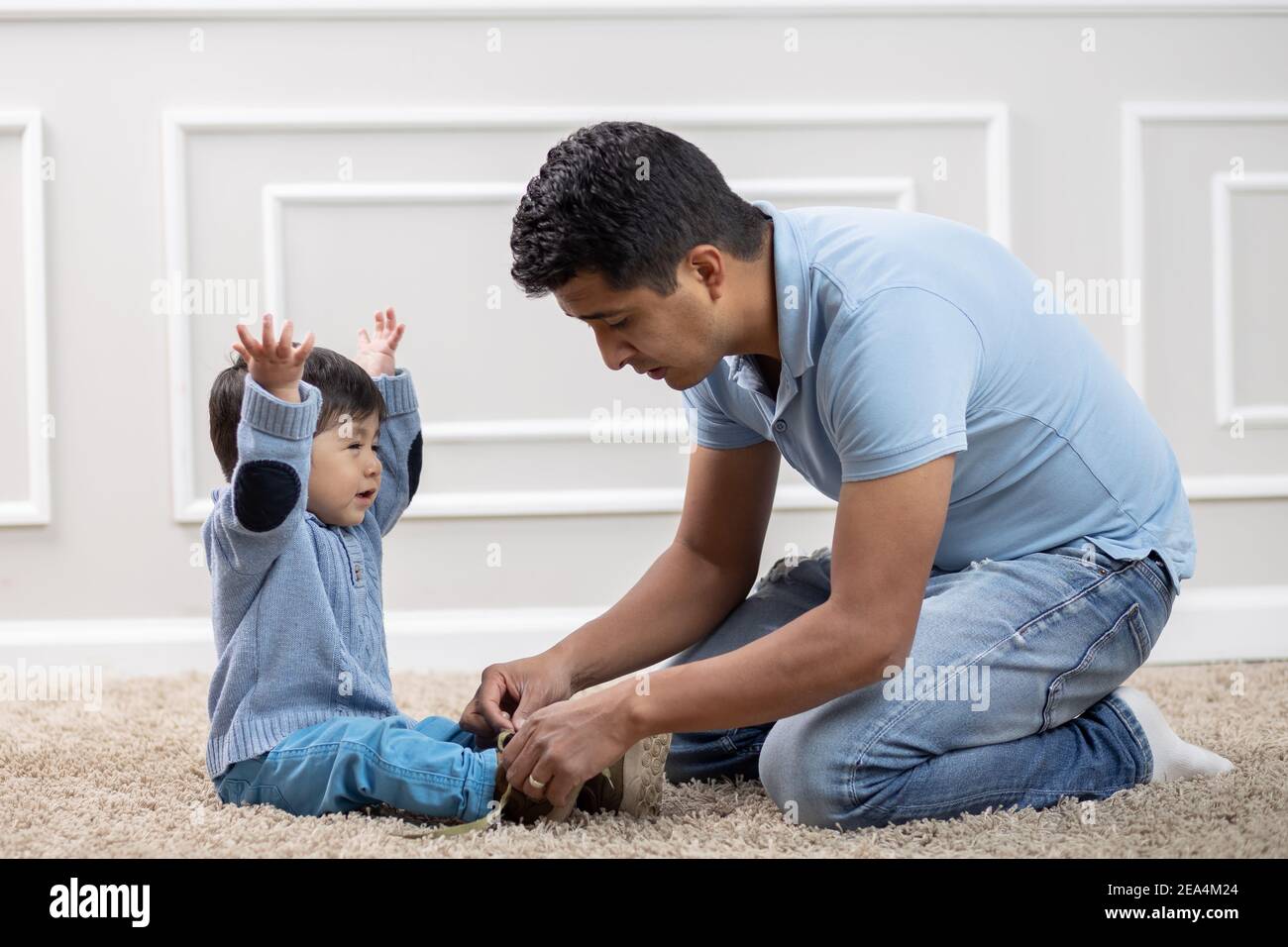 Mexican Father And Teenage Son