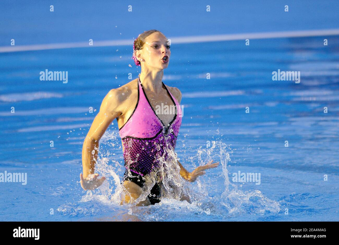 French synchronized swimmer Virginie Dedieu wins the gold medal for her ...