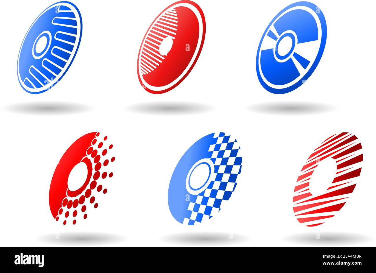 CD and DVD symbols and icons set for design Stock Vector Image & Art ...