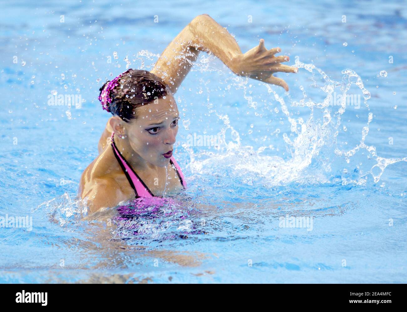 French synchronized swimmer Virginie Dedieu wins the gold medal for her ...