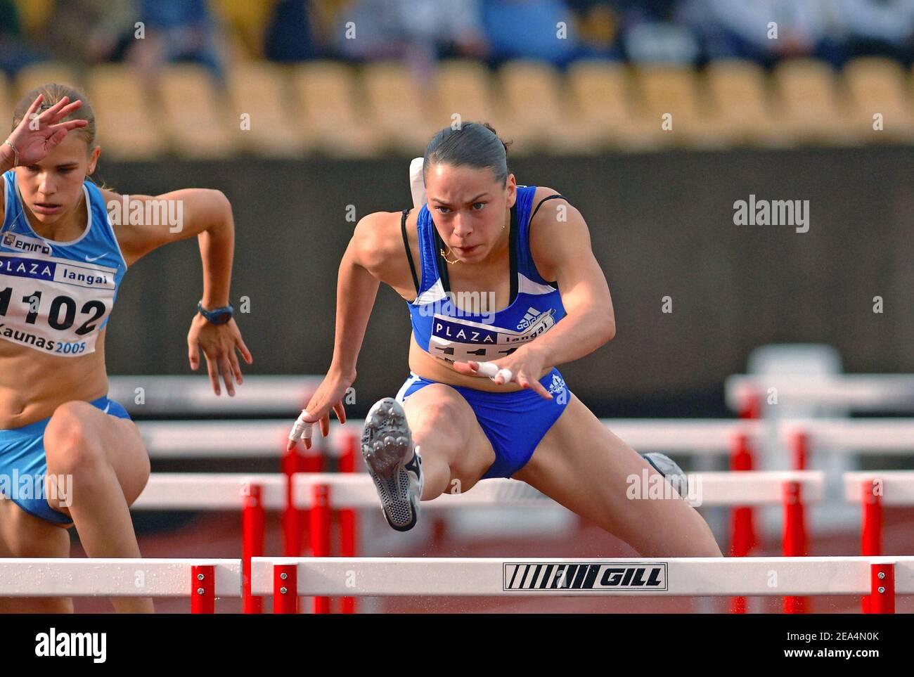 French athlete Cindy Billaud during the 100m women hurdles semi-finale ...