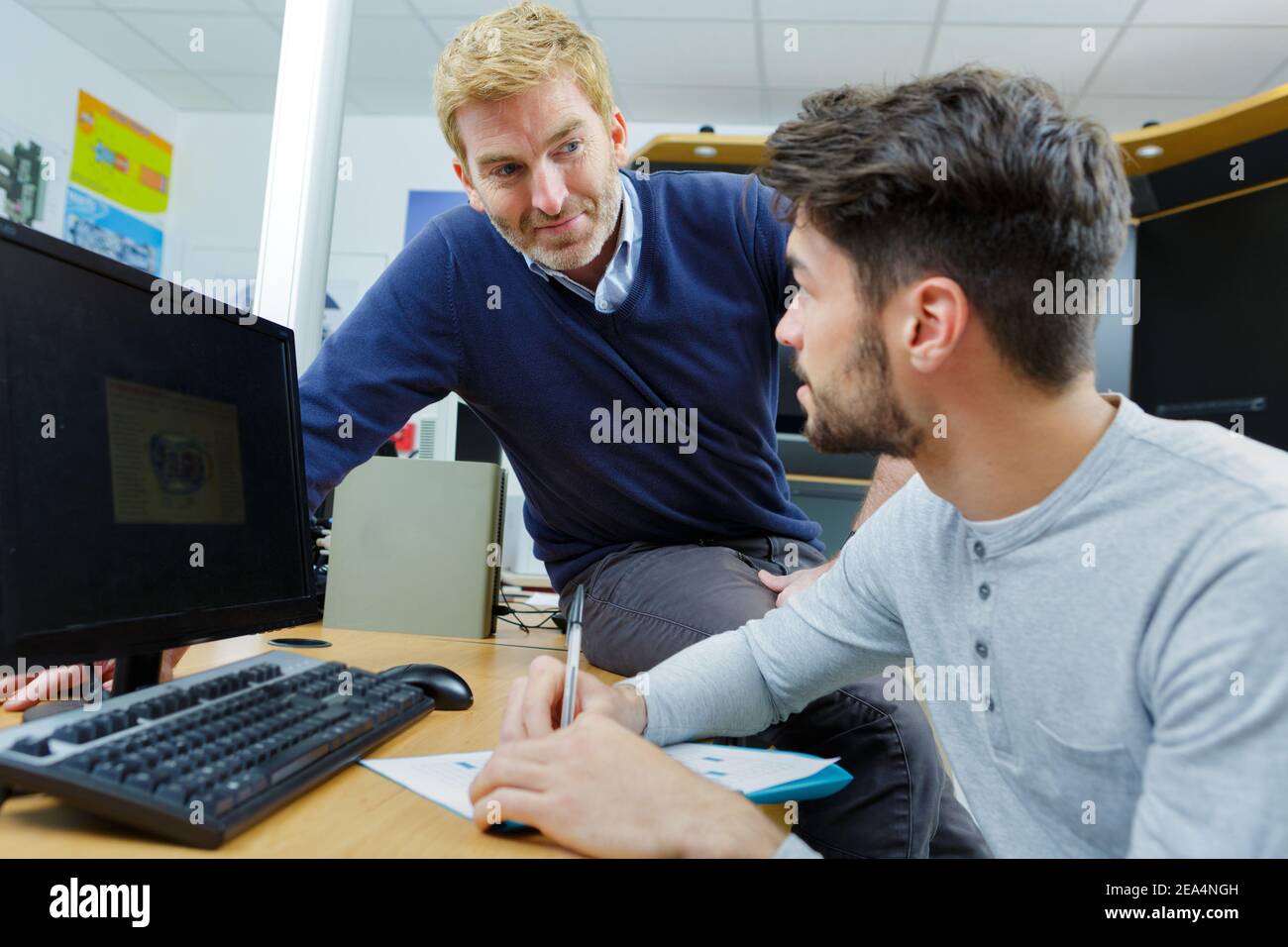 focused student in computer classroom Stock Photo - Alamy