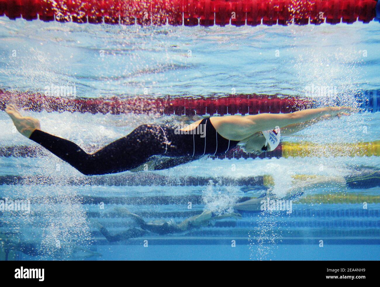Aurore Mongel of France competes on women's 200 m butterfly during the ...