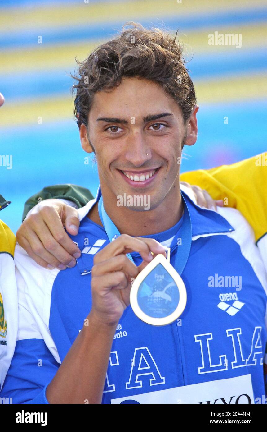 Filippo Magnini of Italy wins the gold medal on men's 100 m freestyle ...