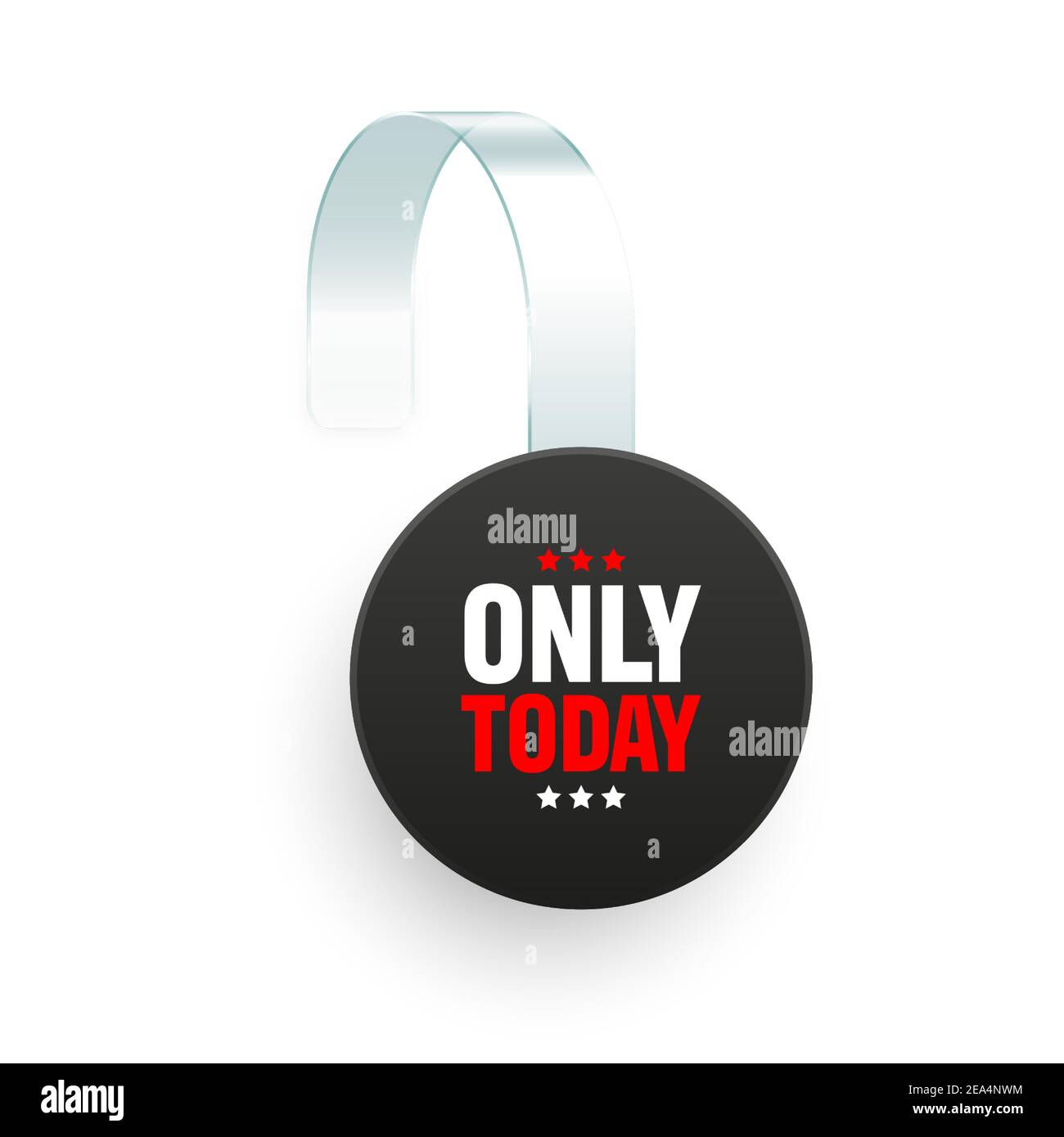 Supermarket promotional wobbler isolated on white background. Realistic ...