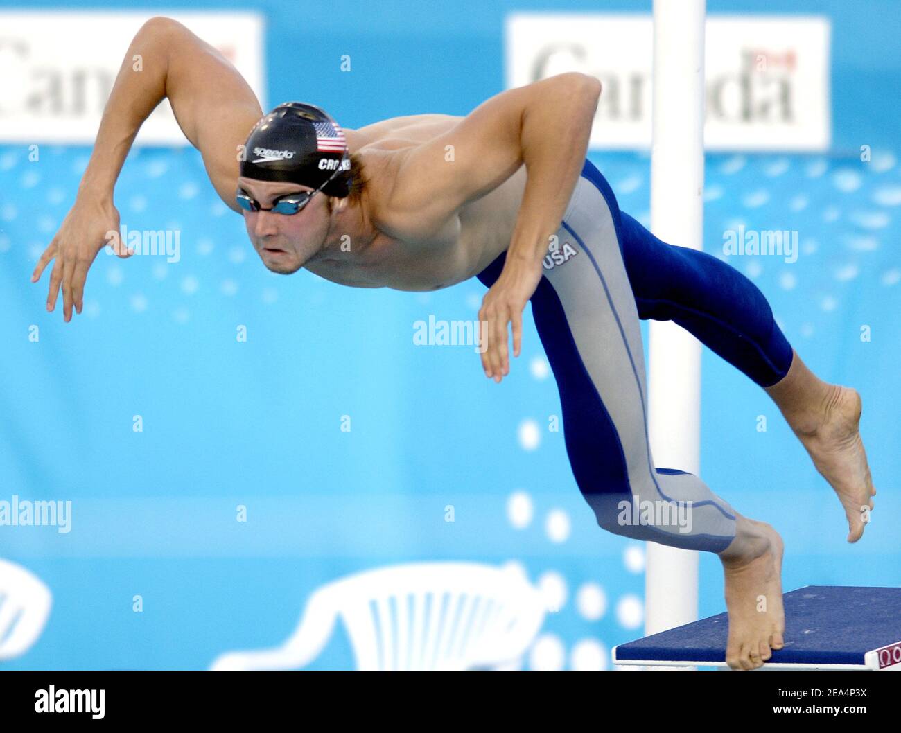 Ian Crocker of USA competes on men's 100 m butterfly semifinal during ...