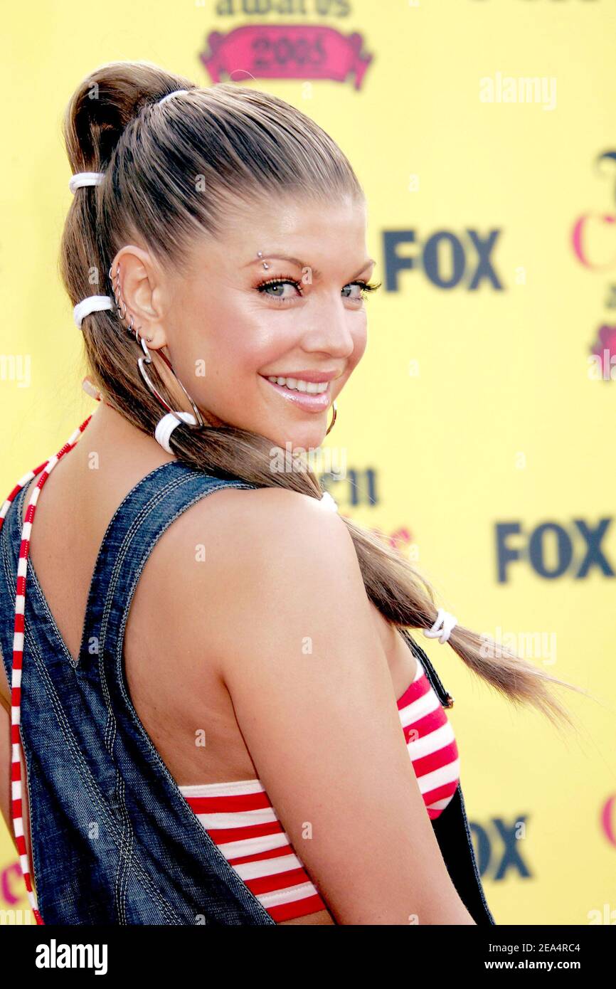 Fergie of 'The Black Eyed Peas' attends the 2005 Teen Choice Awards ...
