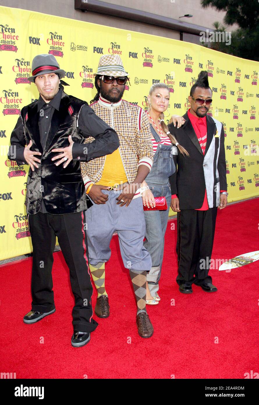 Fergie and 'The Black Eyed Peas' attend the 2005 Teen Choice Awards ...