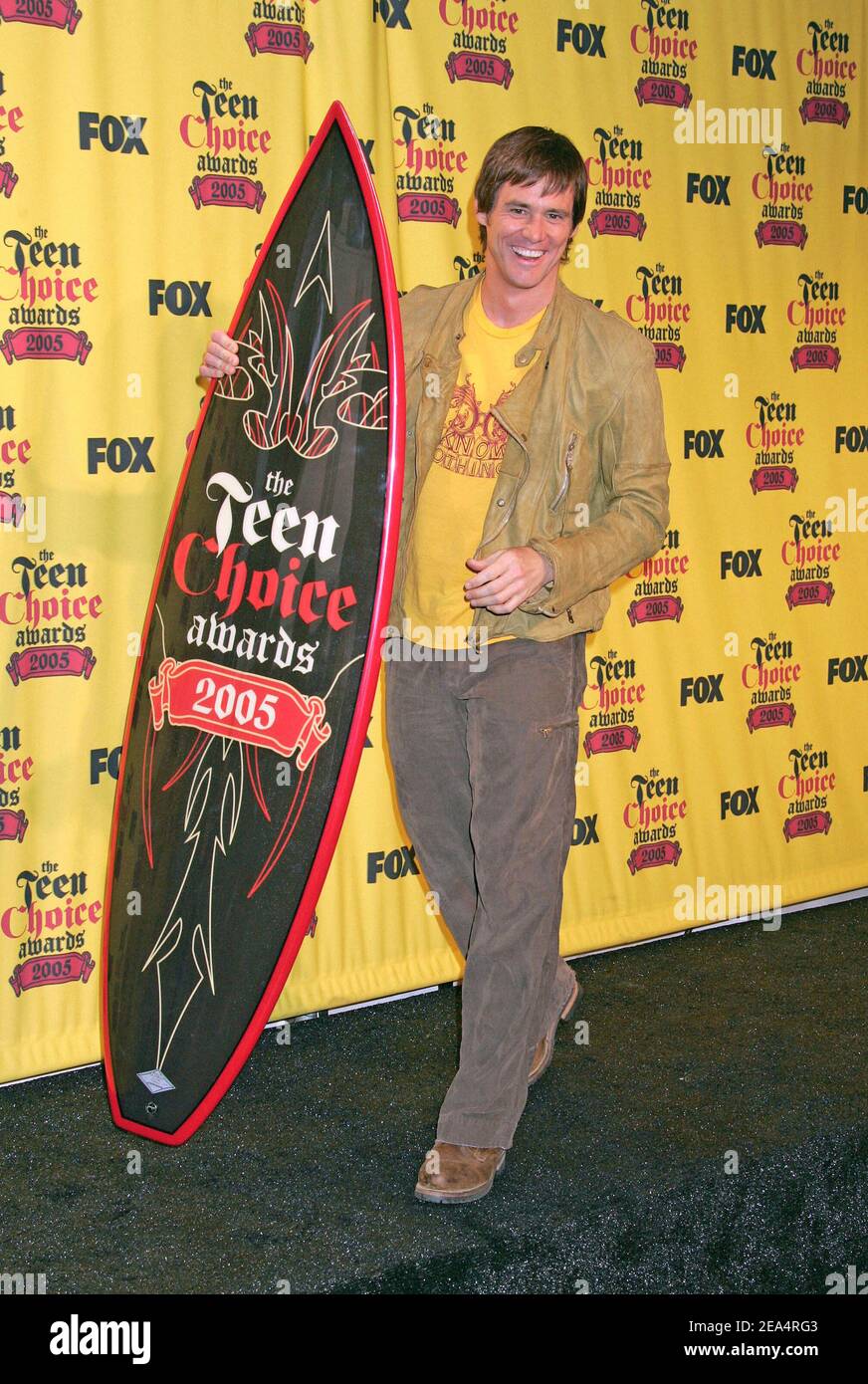 U.S. actor Jim Carrey attends the 2005 Teen Choice Awards ceremony held ...