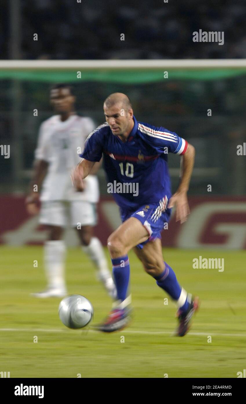 Zinedine Zidane of France pictured during France-Ivory Coast friendly ...