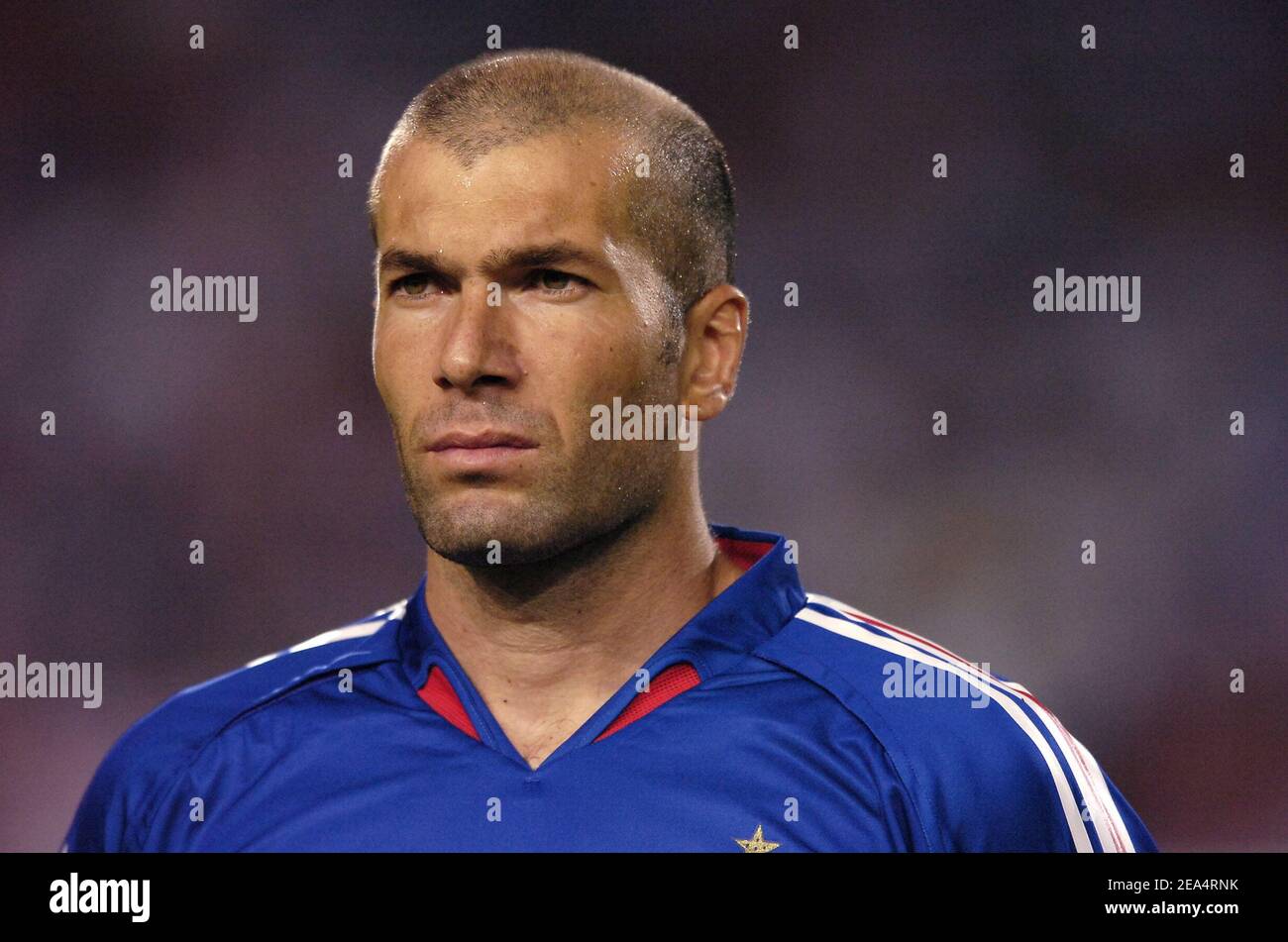Zinedine Zidane of France pictured minutes before a friendly match ...