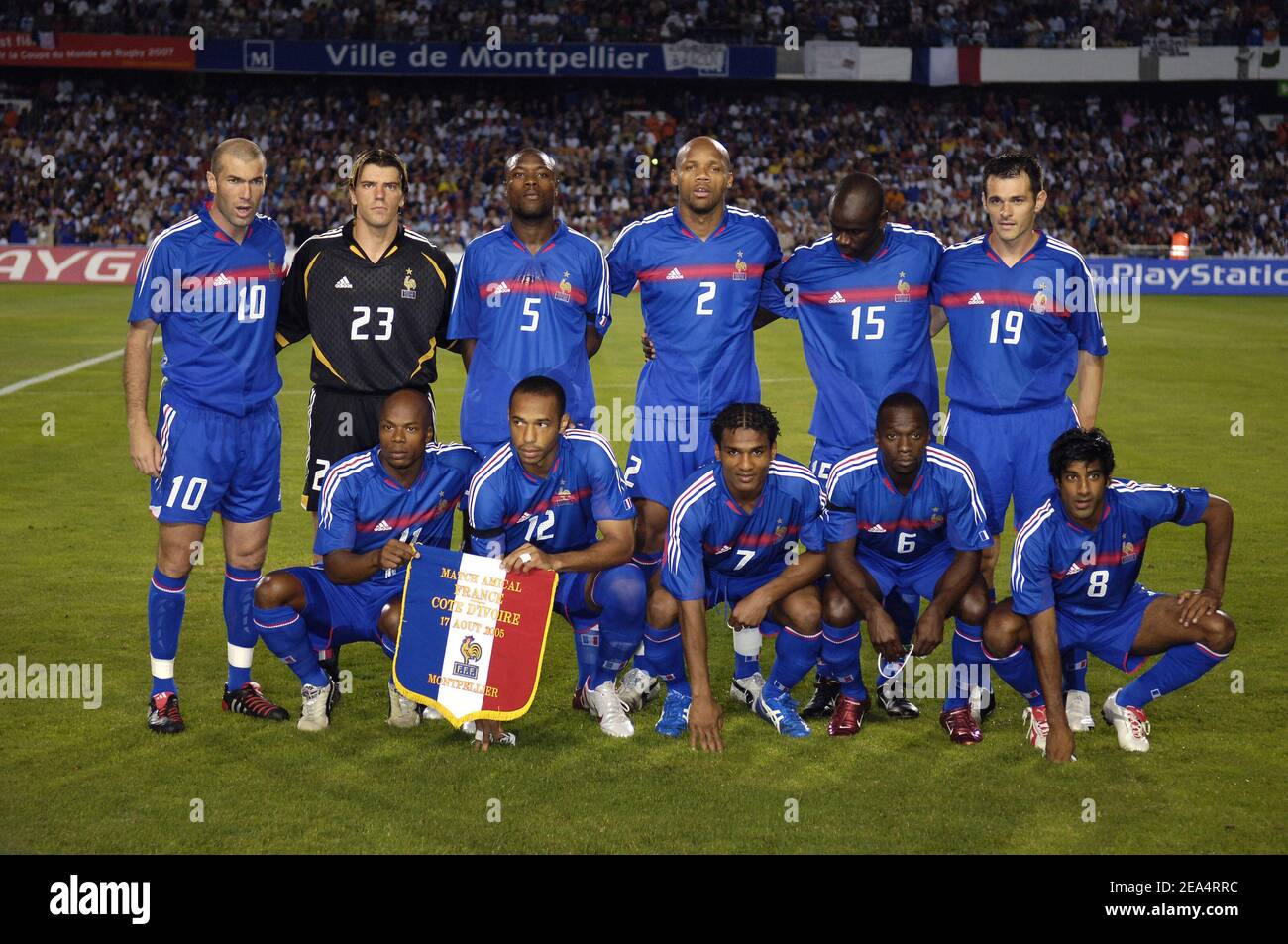French National team poses for photographers minutes before a friendly ...