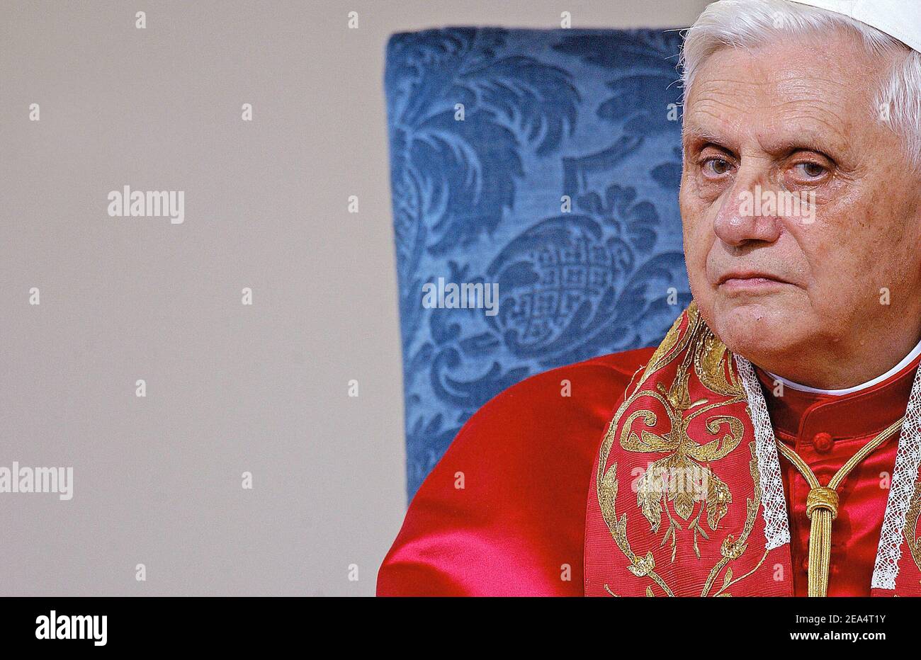 Pope Benedict XVI during a celebration on August 19, 2005 in Cologne ...