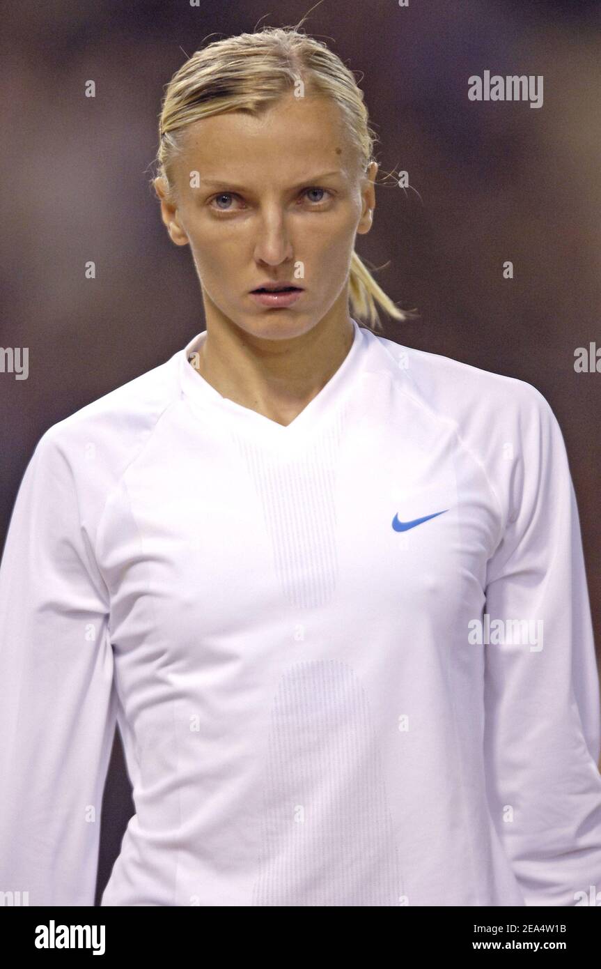 Anna Rogowska of Poland competes on women's pole vault during the IAAF ...