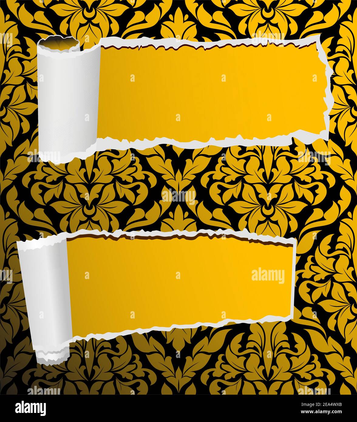 Vintage seamless background with turned paper for any design Stock ...