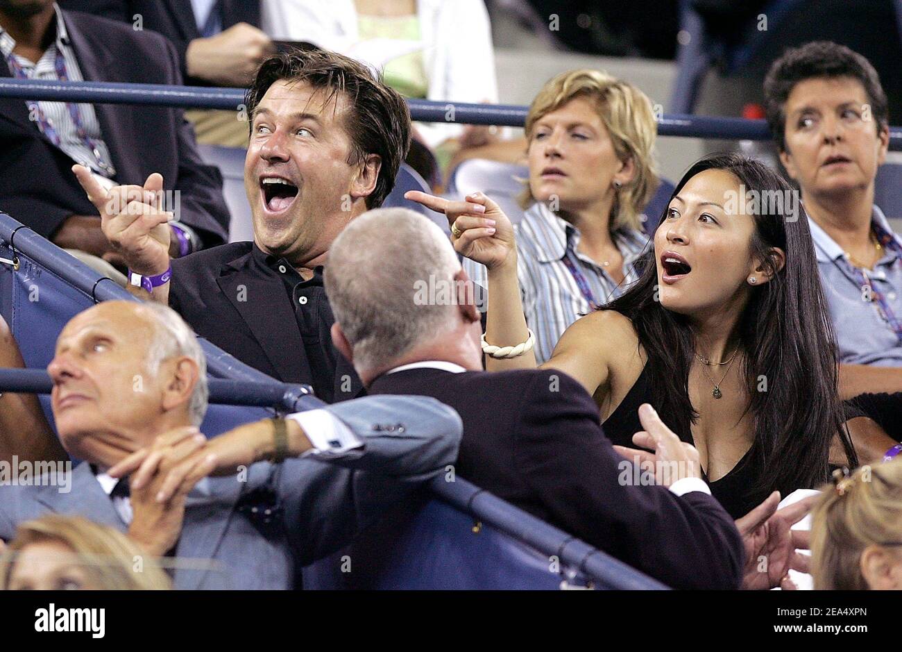 Alec Baldwin and Nicole Seidel during the fourth day of competition at ...