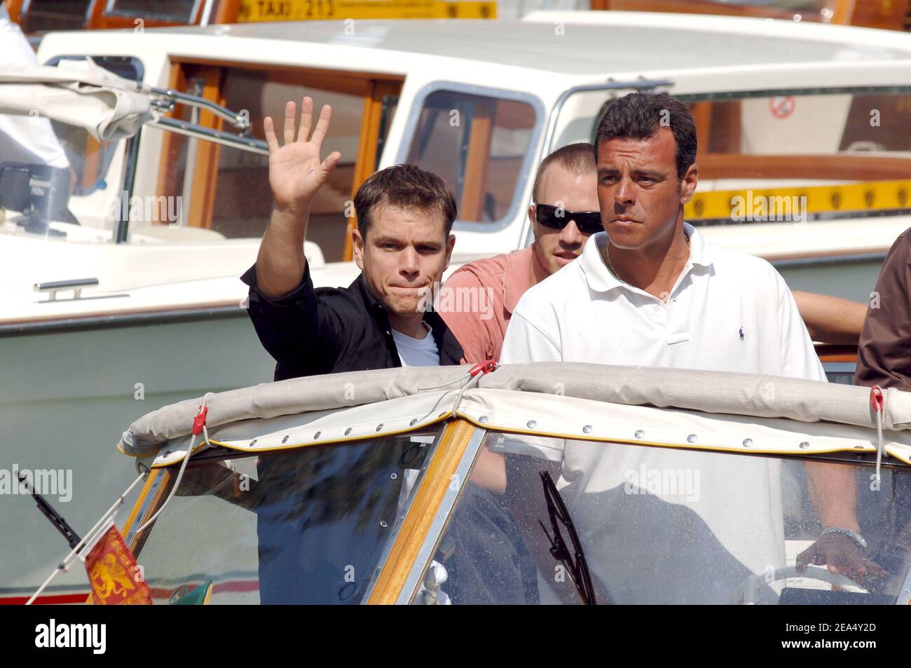 cast members Heath Ledger and Matt Damon arrive to the photocall of ...