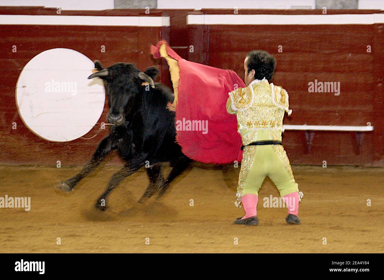 Bullfighter dwarfs of the Spanish Corrida Dwarfs Company are fighting ...