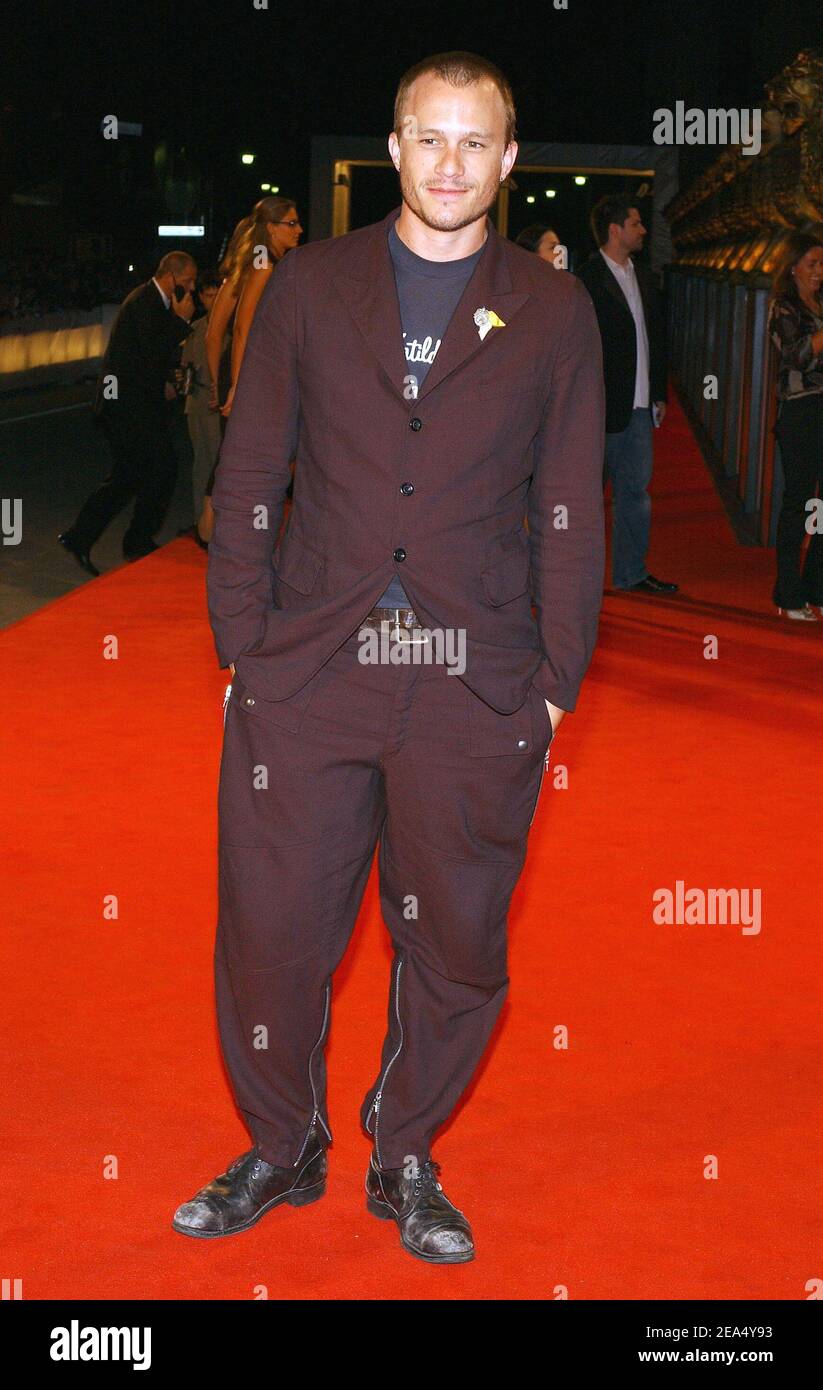 Heath Ledger attends the screening of 'The Brothers Grimm' at the 62nd ...