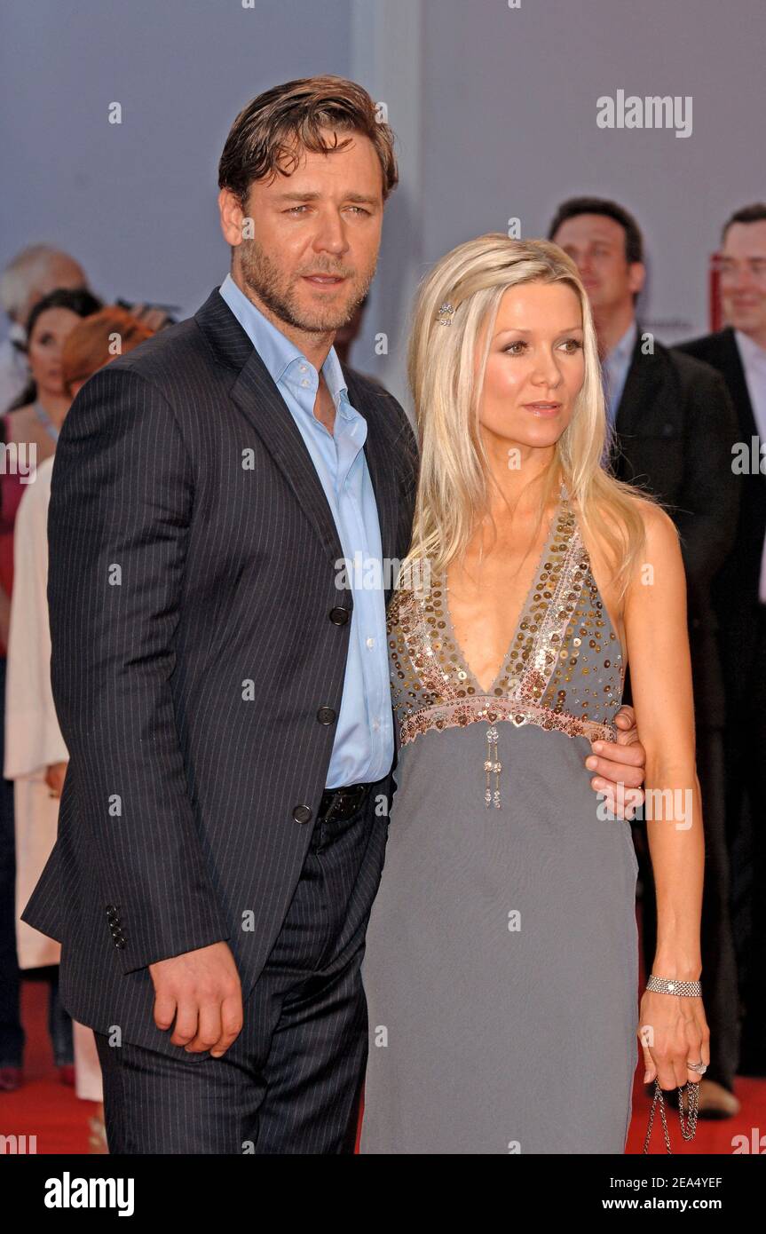 "Russell Crowe and his wife Danielle Spencer attend the screening of ...