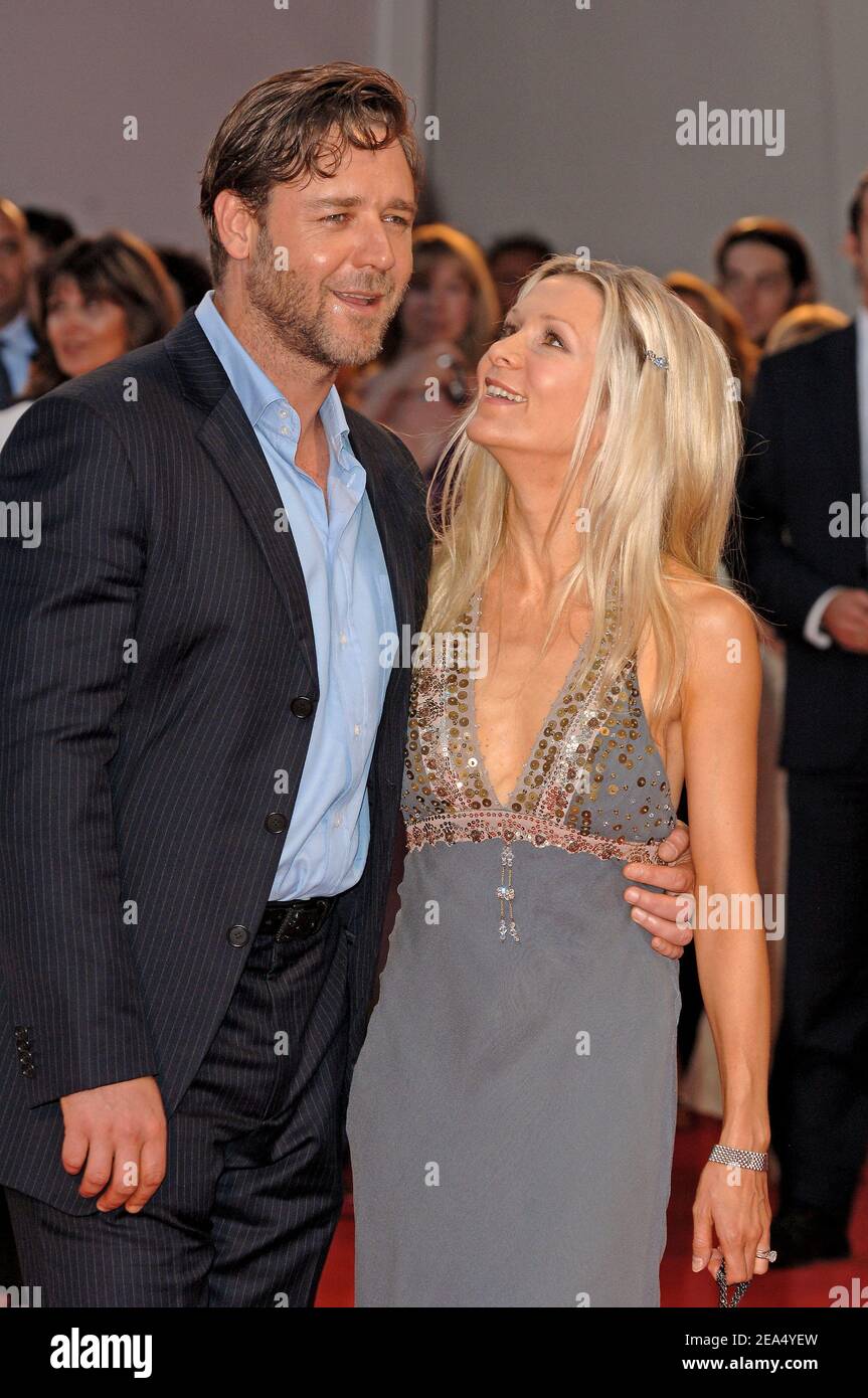 "Russell Crowe and his wife Danielle Spencer attend the screening of ...