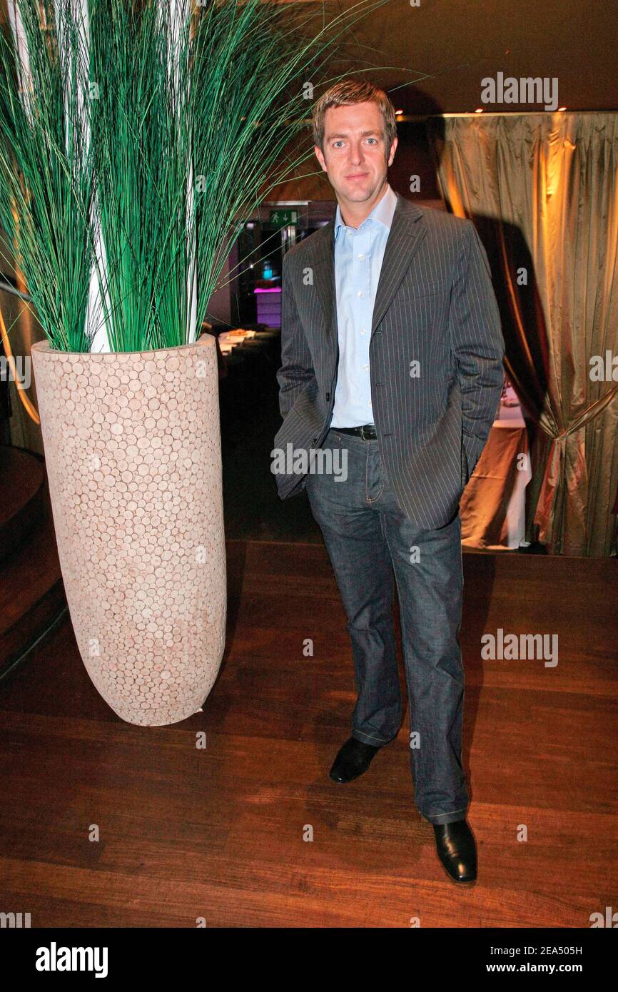French TV presenter Alexandre Delperier poses during the Seat Leon ...