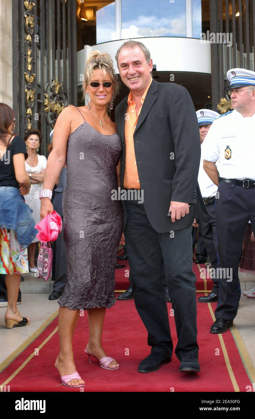 French TV presenter Philippe Risoli and his wife attend the civil ...