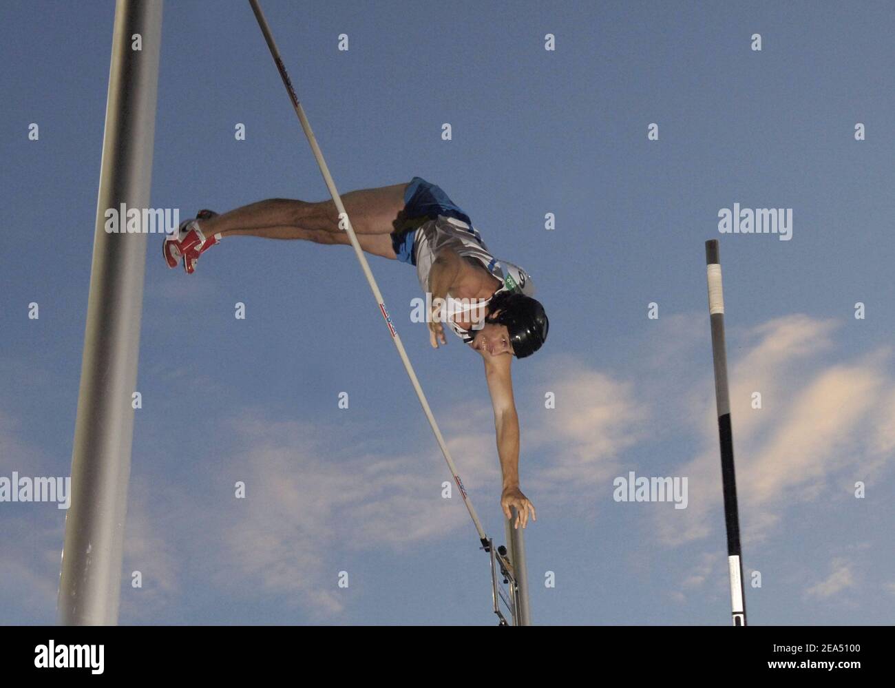 Toby Stevenson of USA competes on men's pole vault during the third ...
