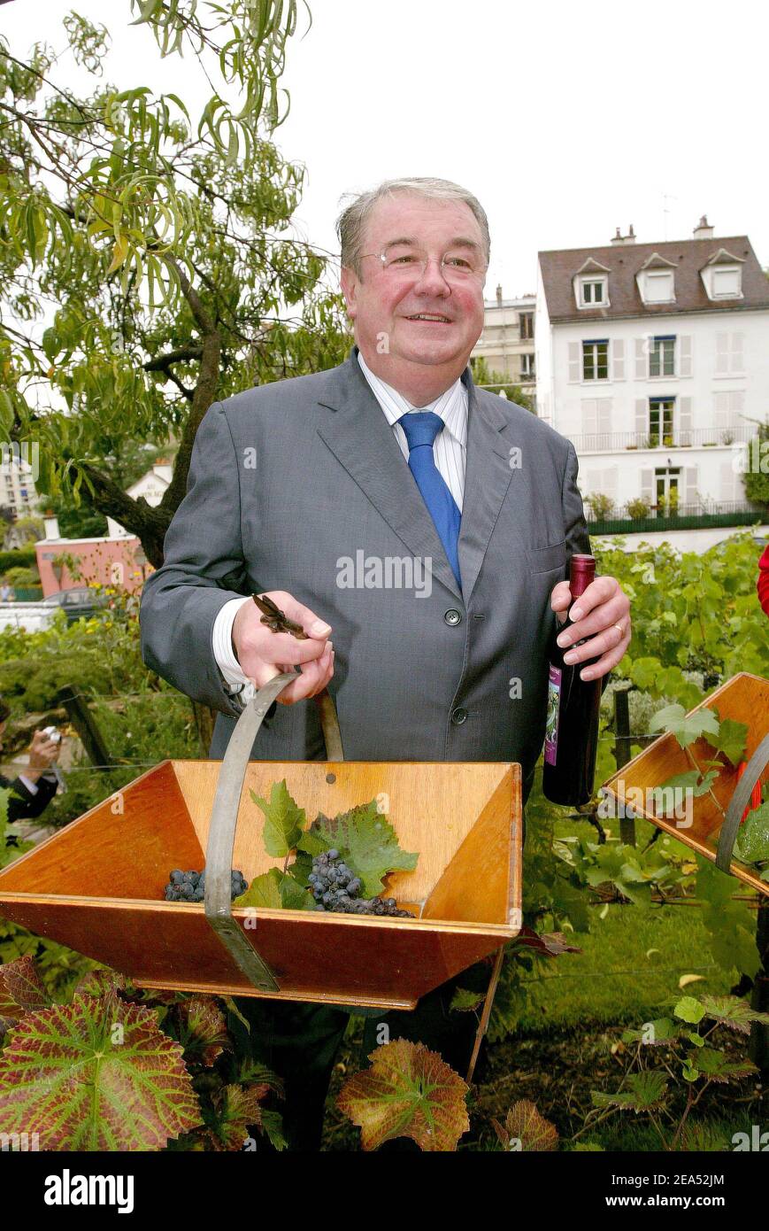 (L-R) 18th Paris district mayor Daniel Vaillant during the traditional ...