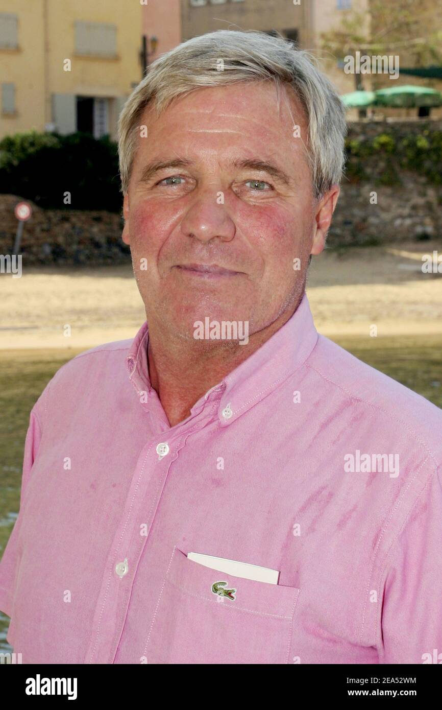 French journalist Bruno Masure poses during the 7th TV Fiction Festival ...