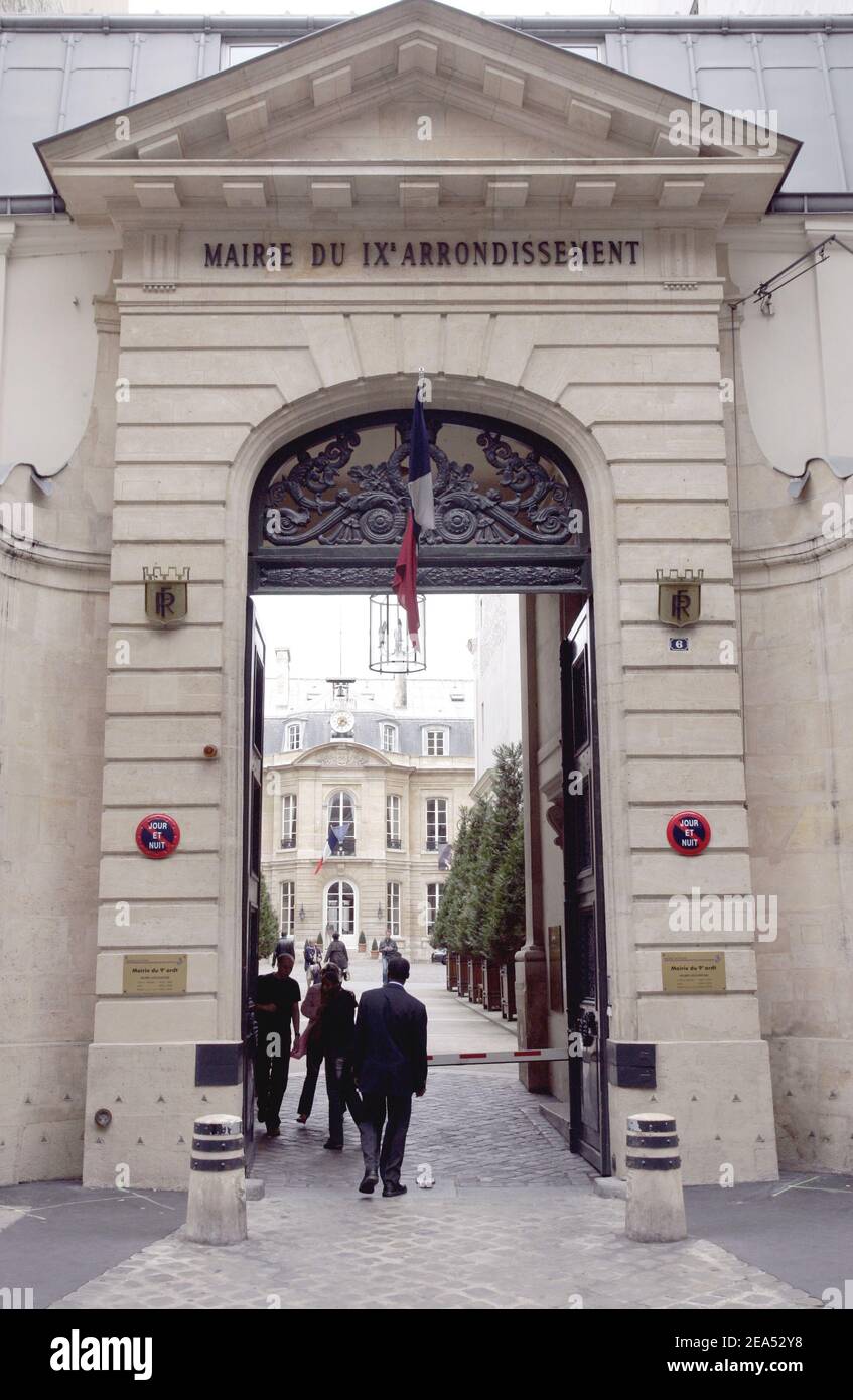 9th district City hall pictured in Paris, france, on September 16, 2005 ...