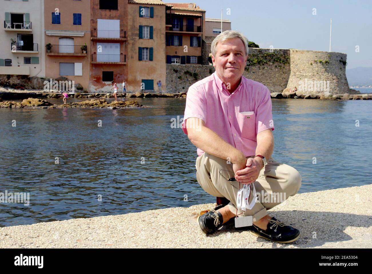 French journalist Bruno Masure poses during the 7th TV Fiction Festival ...