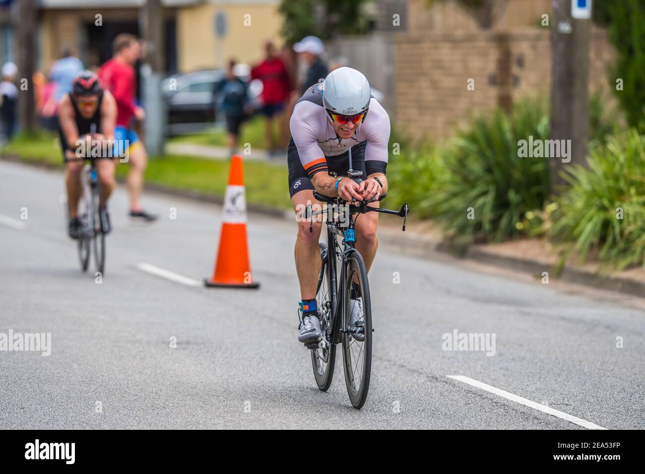 Matthew Bull in an Olympic Distance race during the 2XU Triathlon ...