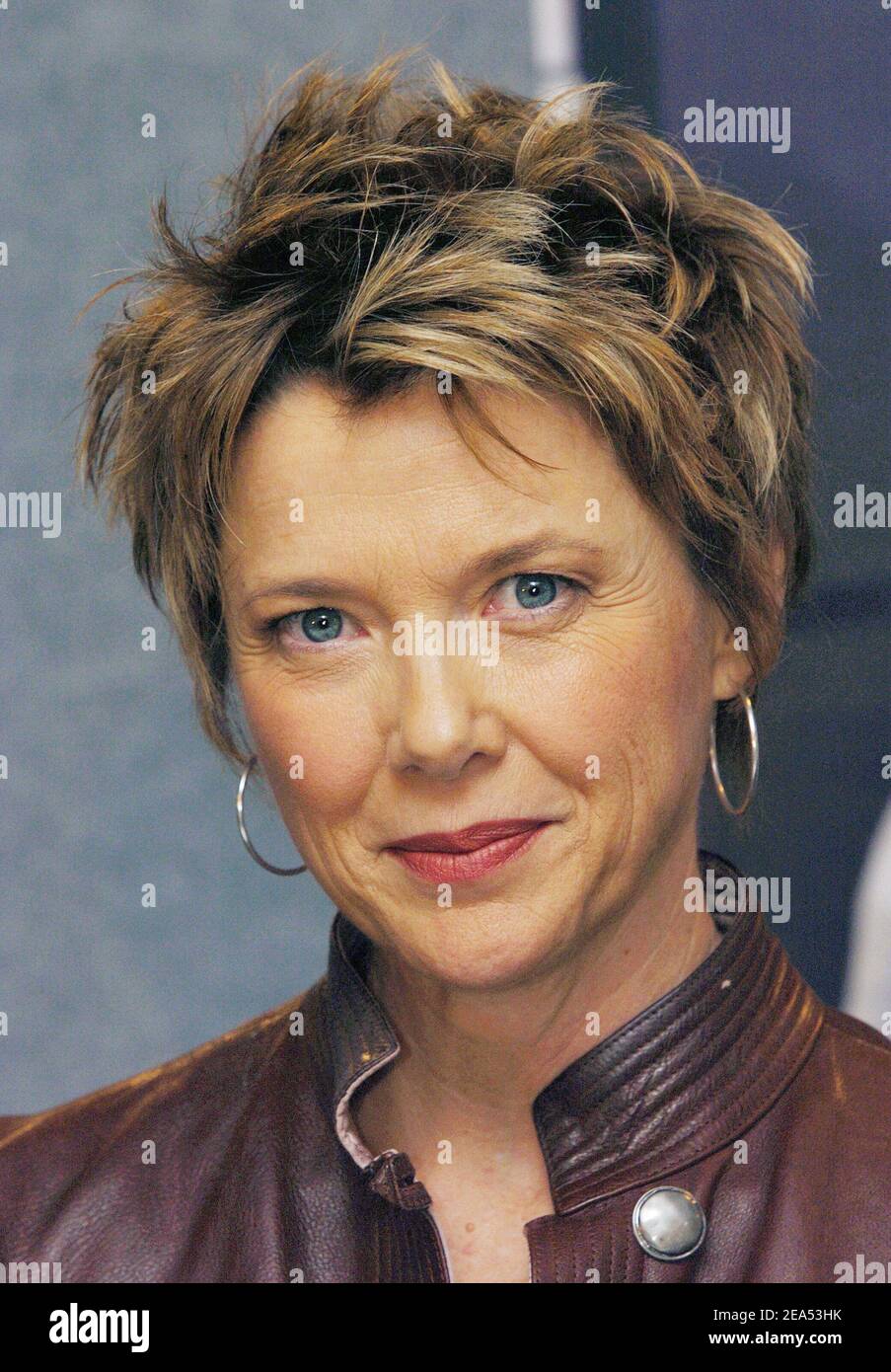 Annette Bening attends the press conference for 'Mrs. Harris' at the ...