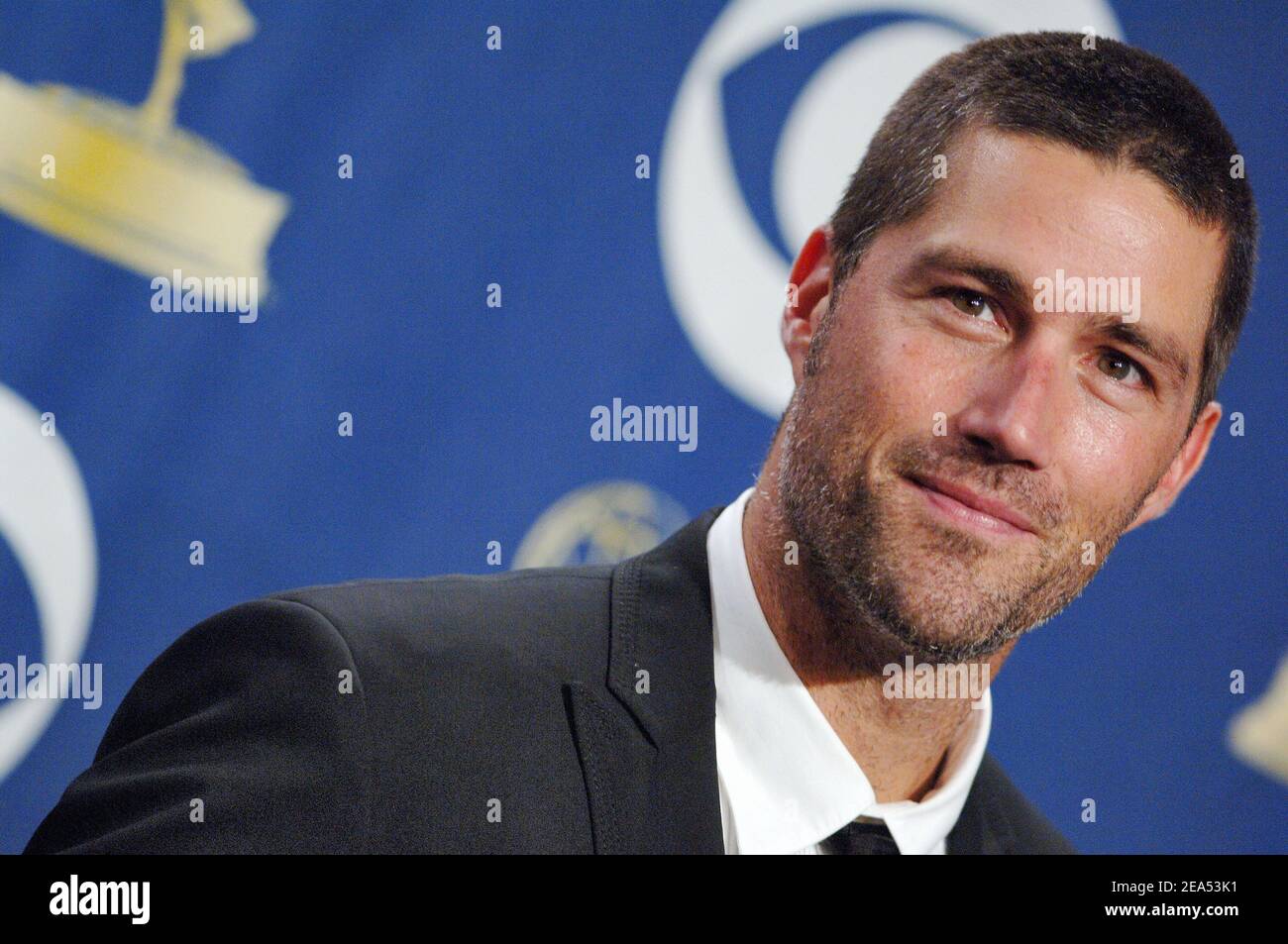 Matthew Fox poses for photographers in the press room at the 57th ...