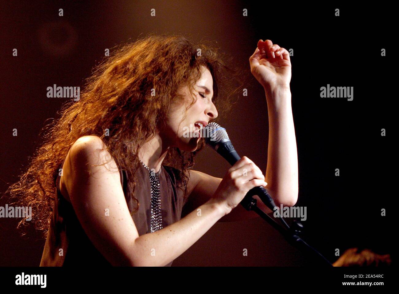 French singer Elsa Lunghini performs live her latest album 'De lave et ...