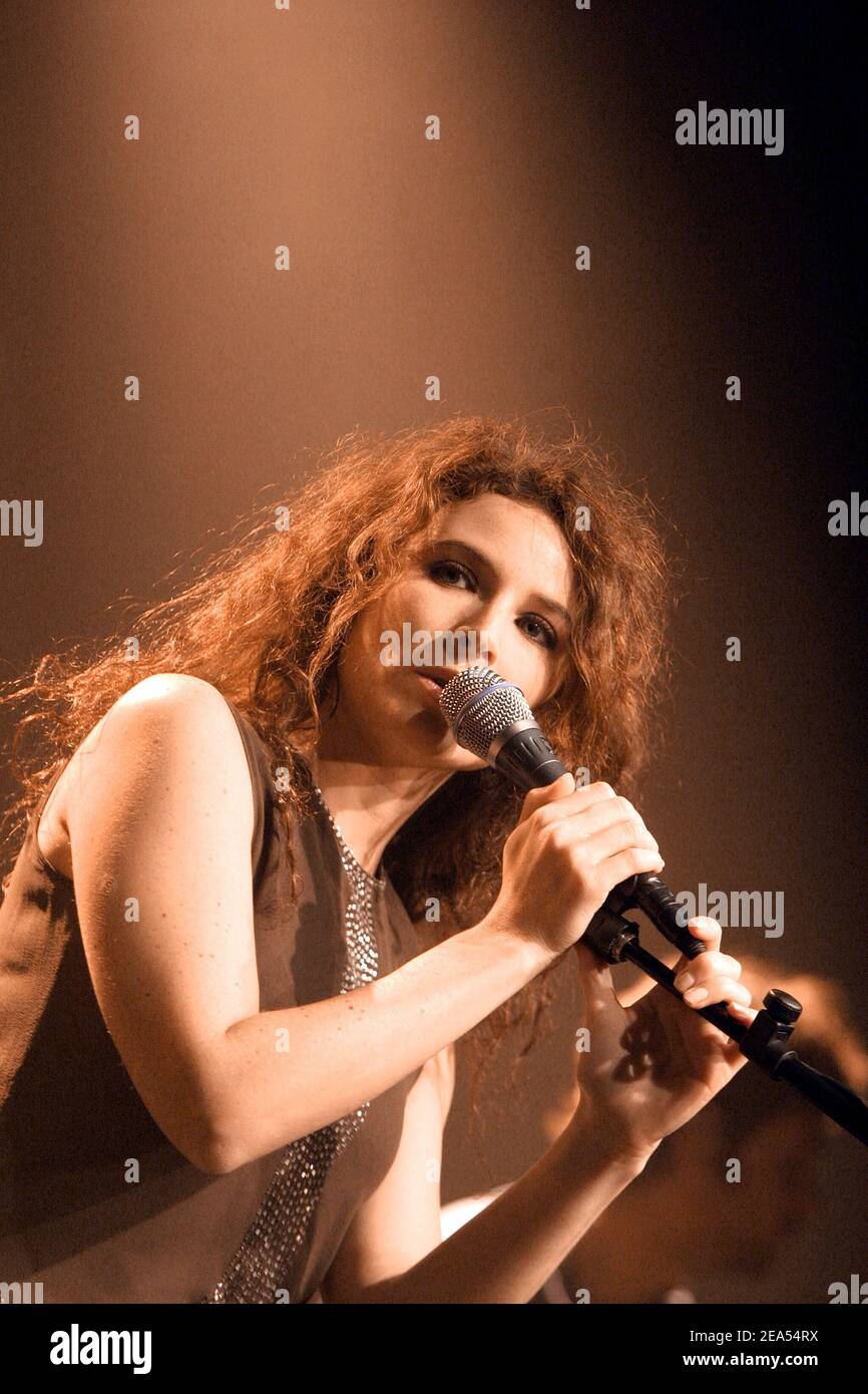 French singer Elsa Lunghini performs live her latest album 'De lave et ...