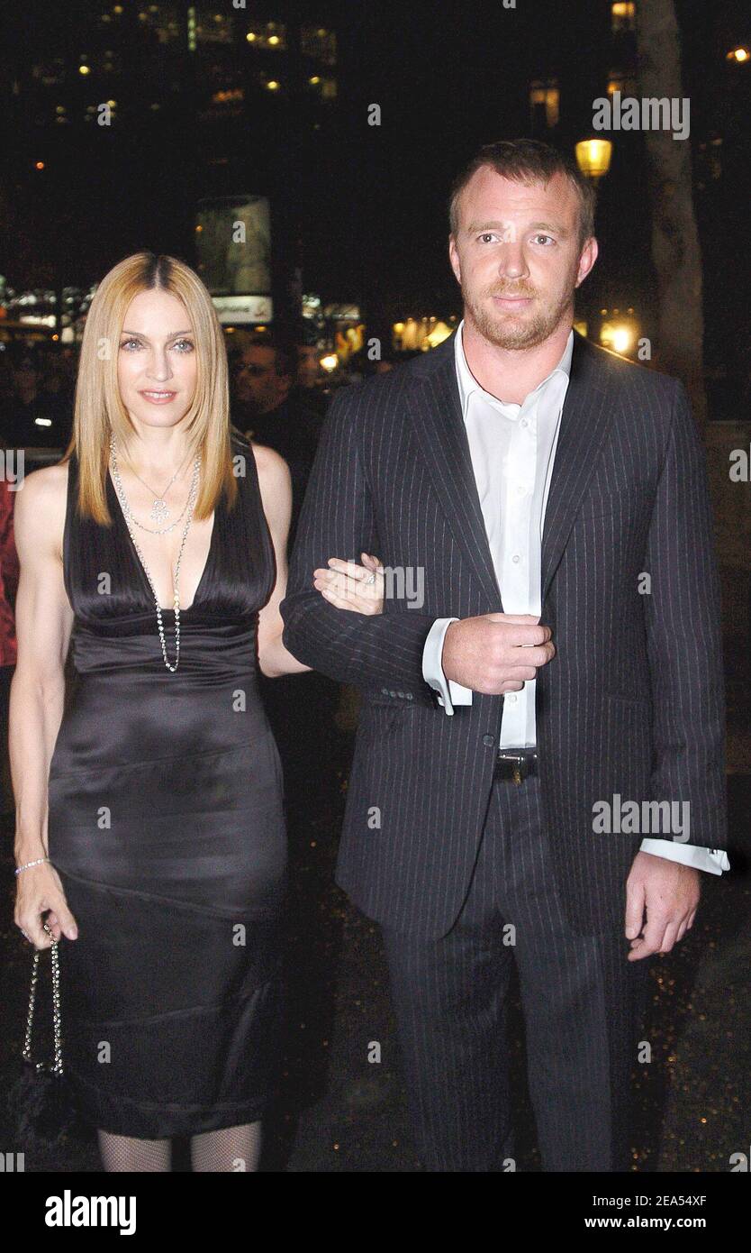Us Pop Star Madonna and her husband Guy Ritchie attend the French ...