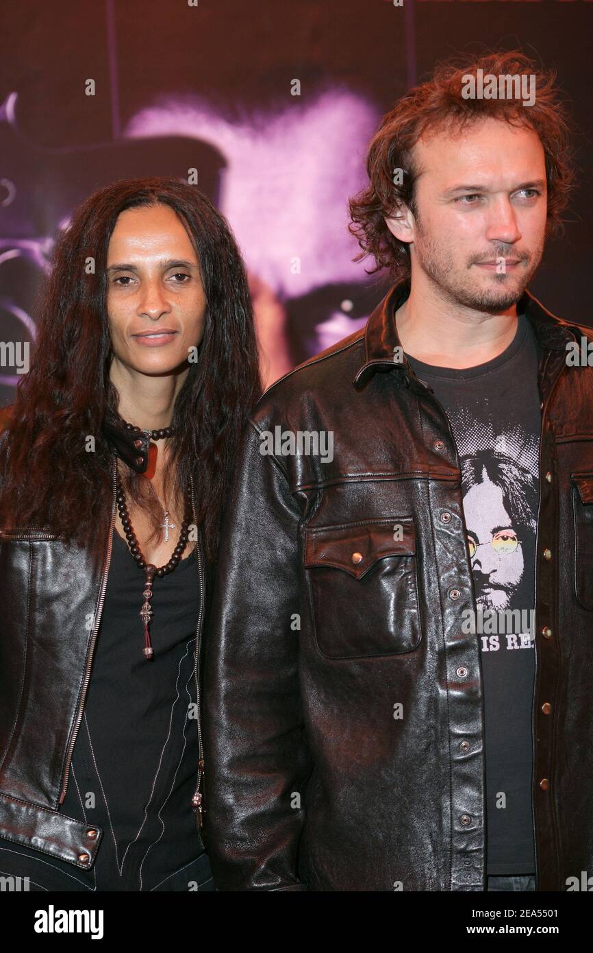 Swiss Vincent Perez and wife Karine Sylla arrive at the French premiere ...