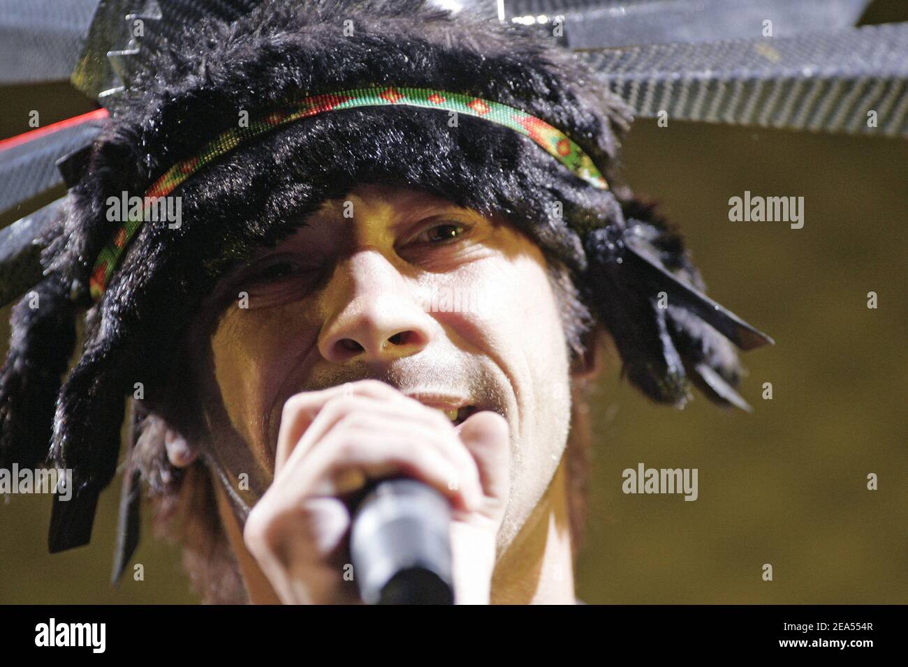 Jamiroquai's frontman Jay Kay performs on stage at Bercy concert hall ...