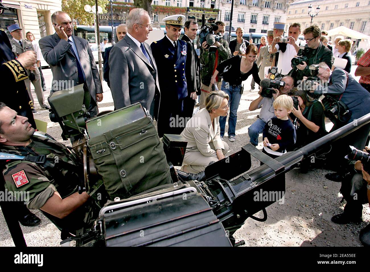 French Defence Minister Michele Alliot-Marie during her visit to the ...