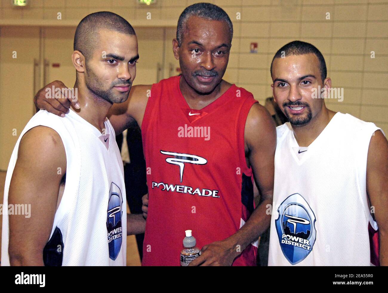 French basket player Tony Parker of San Antonio Spurs poses with his ...
