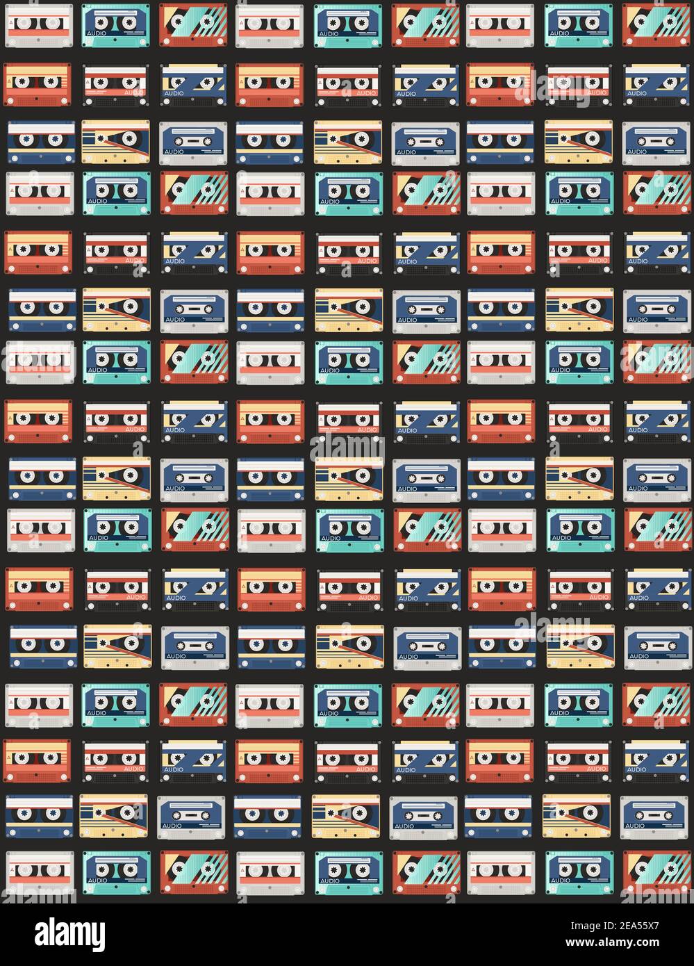 Cassette tape patterns Stock Vector Images - Alamy