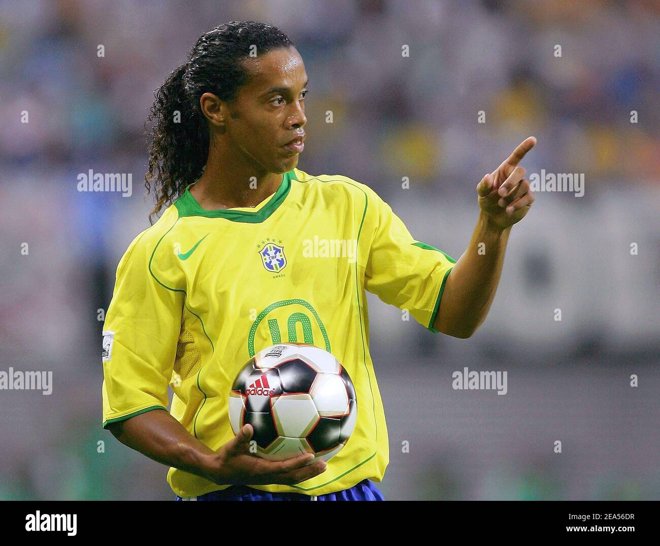 Brazil's soccer Ronaldinho during the Confederations Cup tournament ...