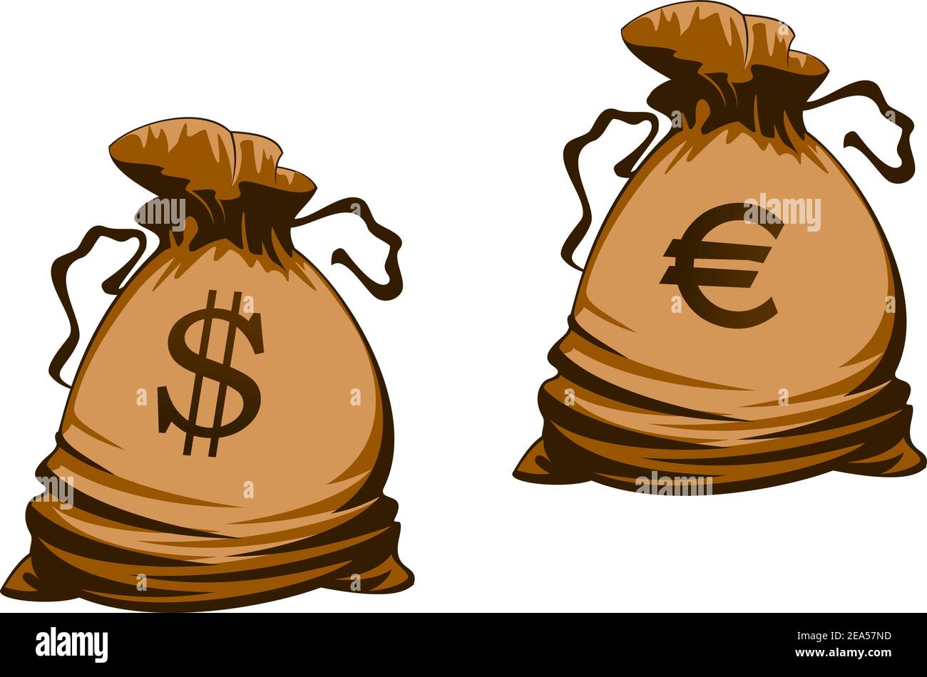 Full money bags Stock Vector Images - Alamy