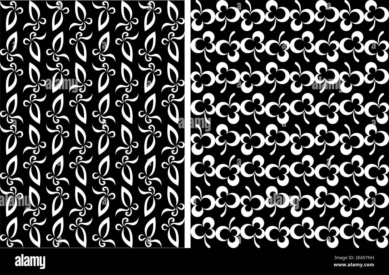 Abstract floral and clover seamless background for wallpaer design ...