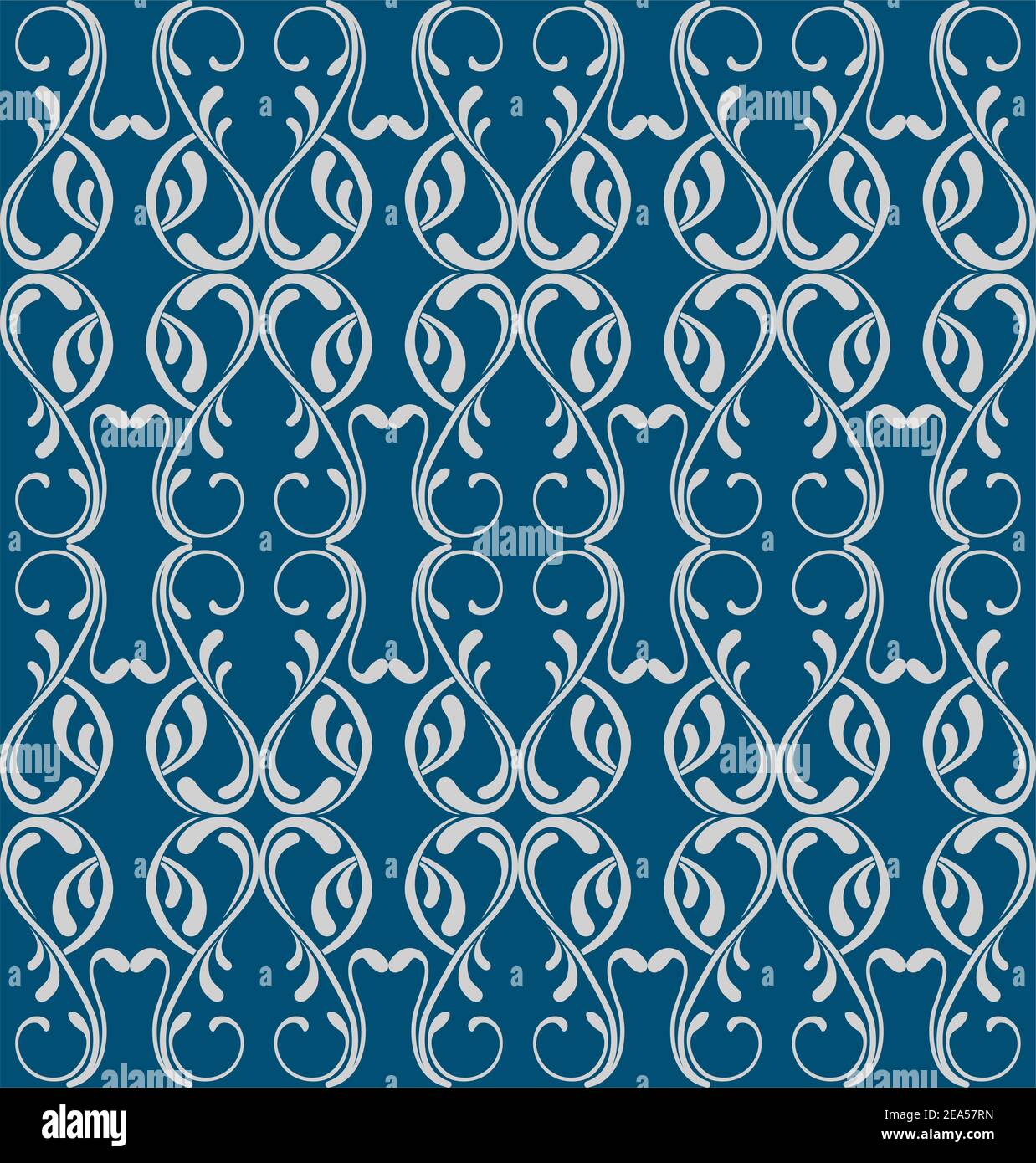 Blue victorian seamless pattern for wallpaper background Stock Vector ...