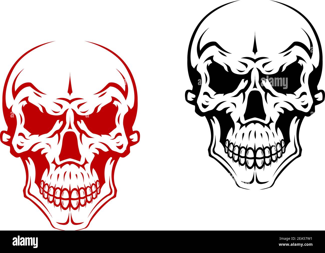 Human skull for horror or halloween design Stock Vector Image & Art - Alamy