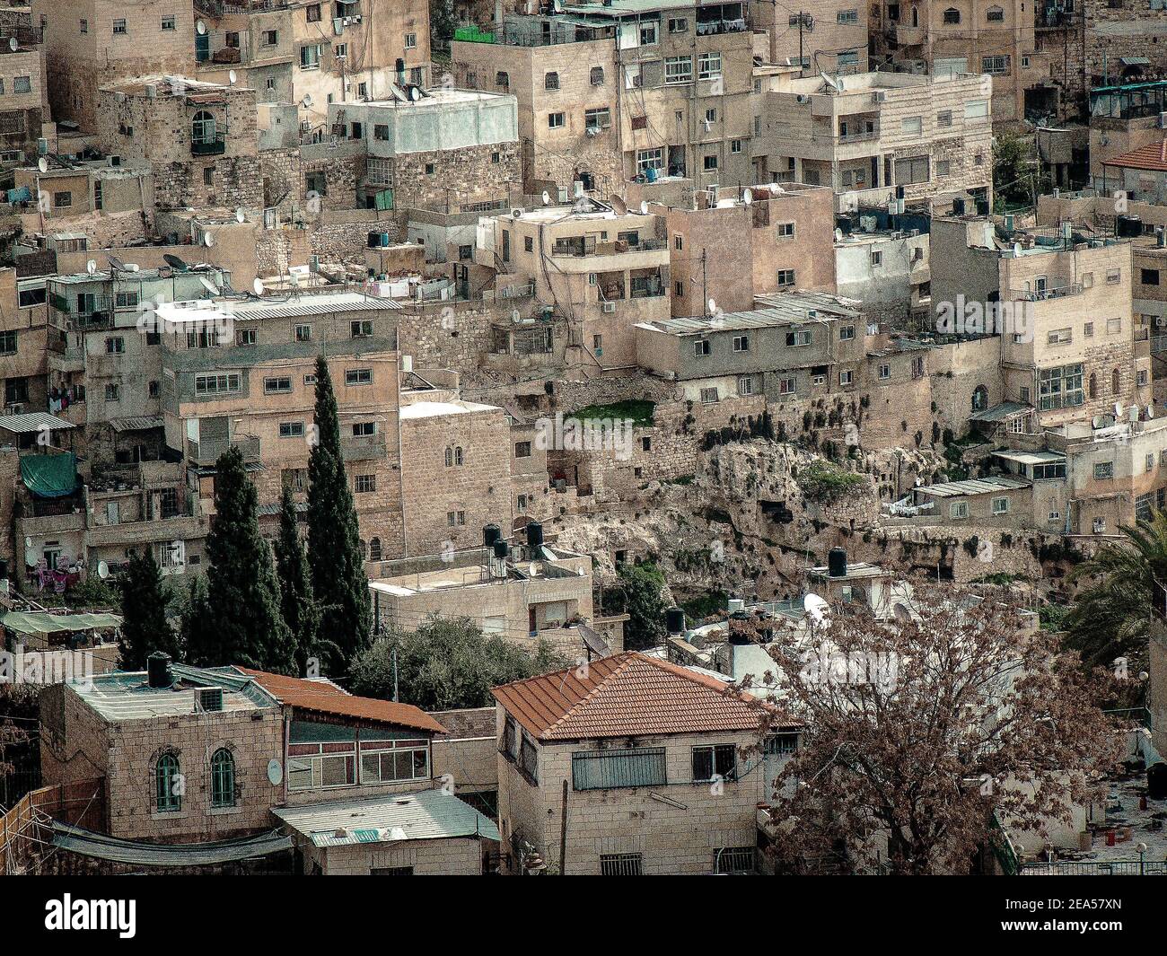 Jerusalem Israel December 13, 2019 View of the facade of a modern ...