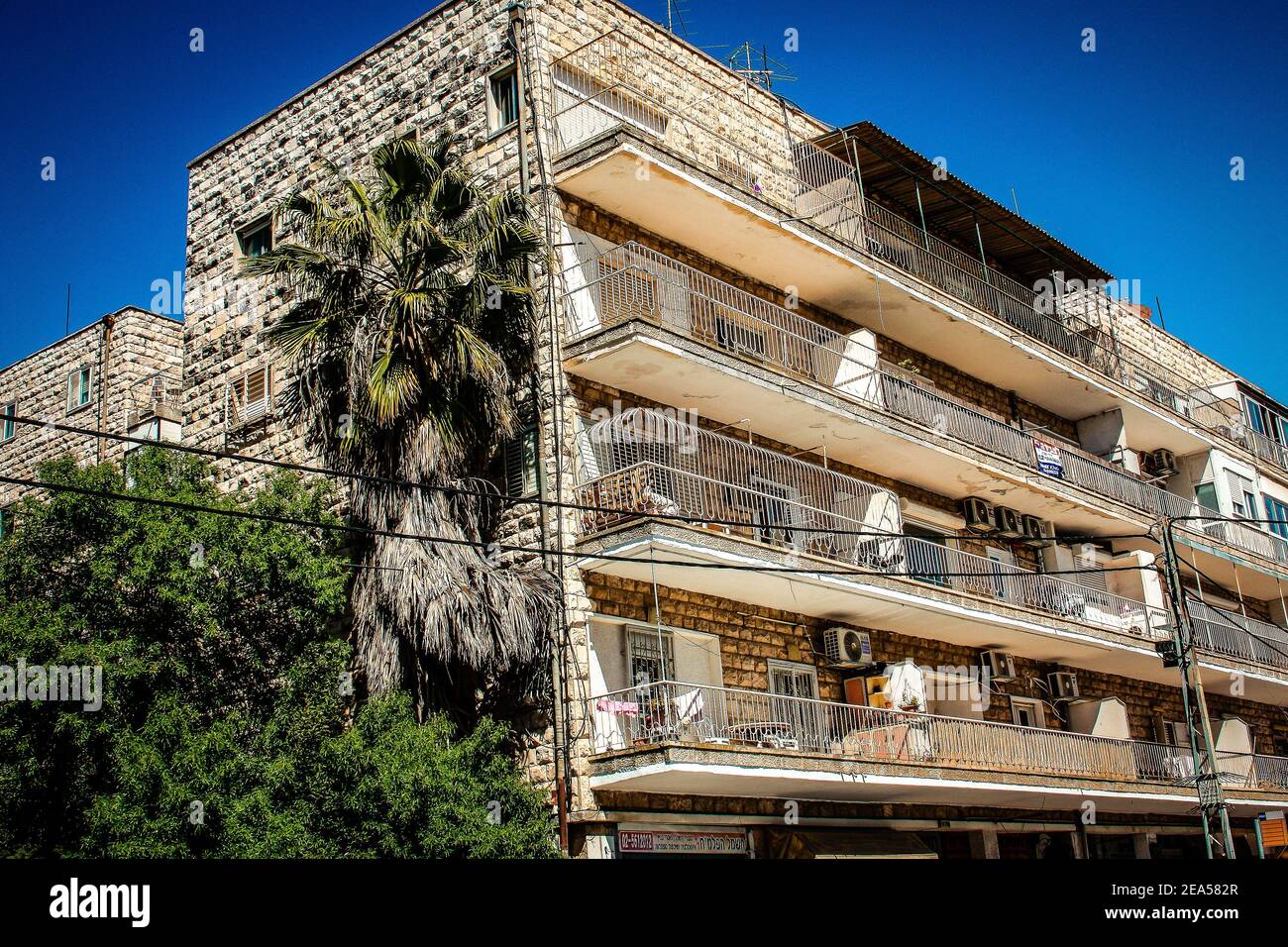 Jerusalem Israel December 13, 2019 View of the facade of a modern ...